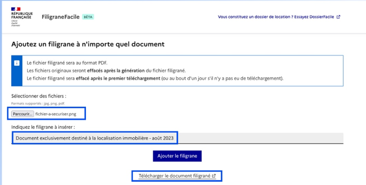 FiligraneFacile : Outil officiel pour sécuriser vos documents avec un ...